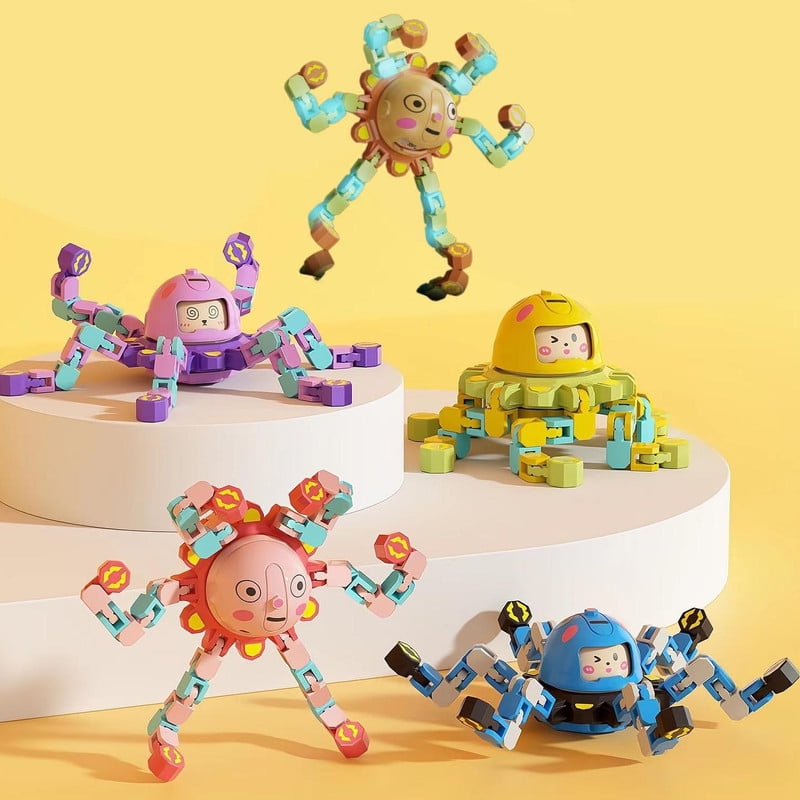 Transformable Fidget Spinners Set of 5 - Fun Robot Spinner Toys for ...