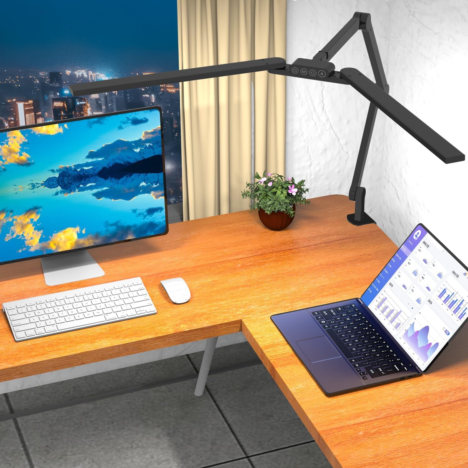 Transformable LED Desk Lamp, 37.4" Architect Desk Light with Clamp, 3 ...