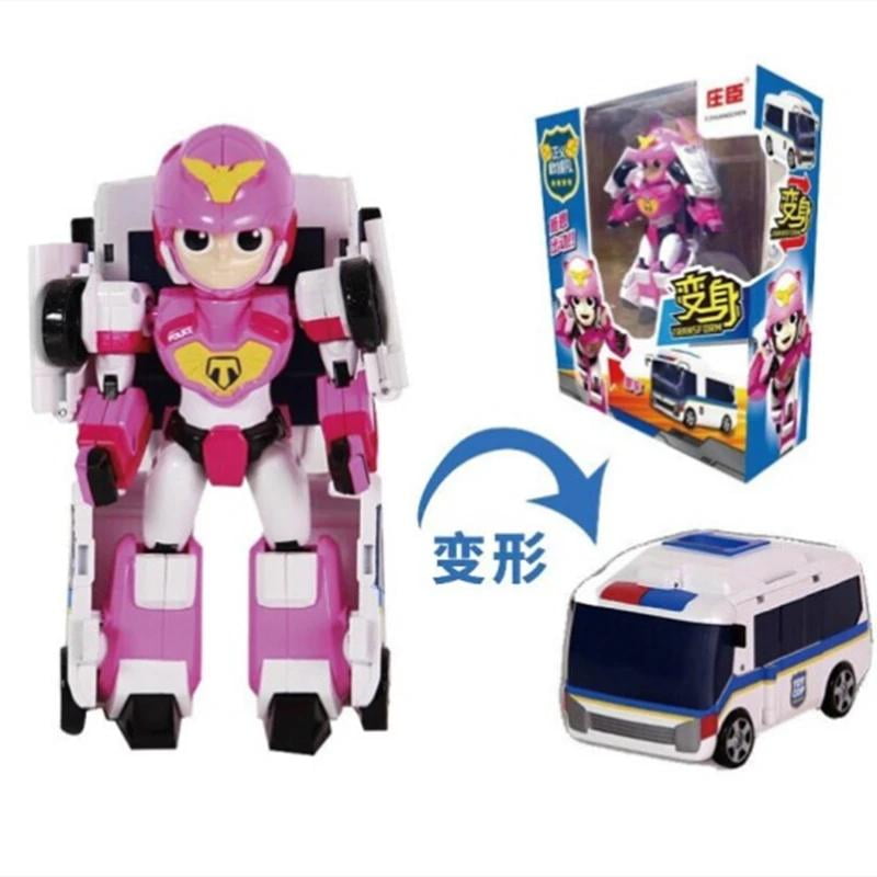 Transformation Auto Toy Cop Justice Team Car Transform Robot Mech ...