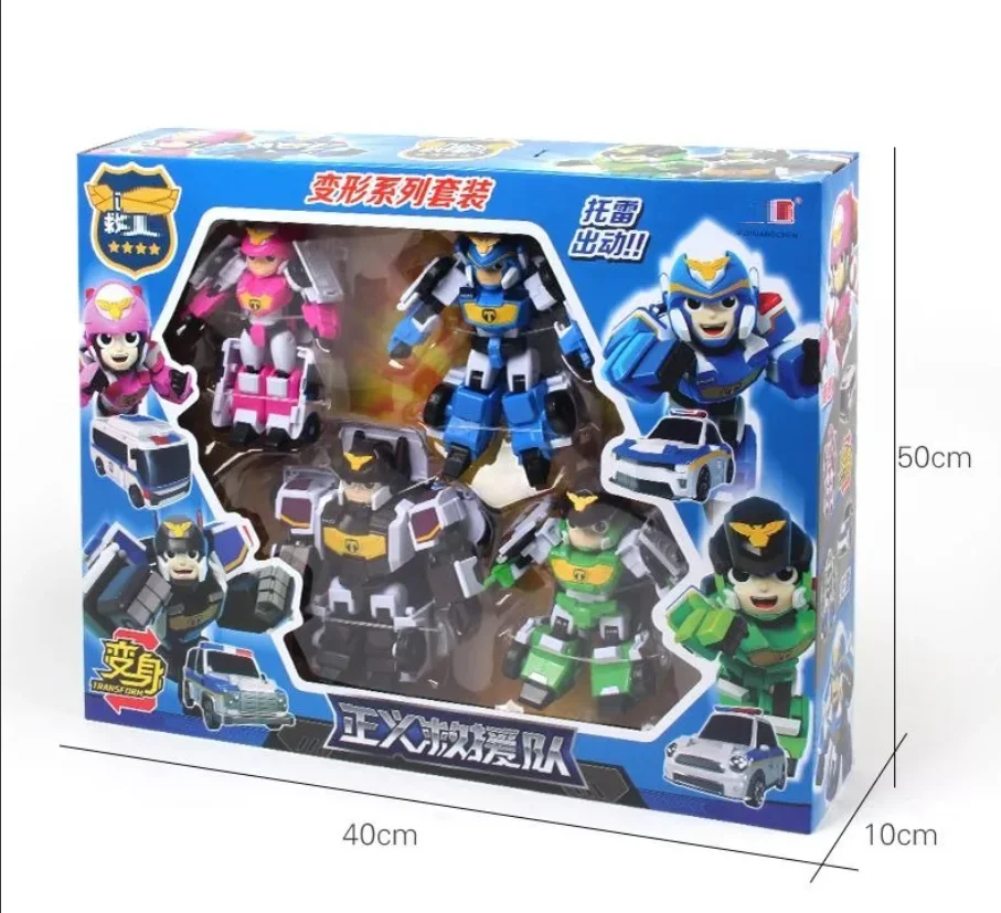 Transformation Auto Toy Cop Justice Team Car Transform Robot Mech ...