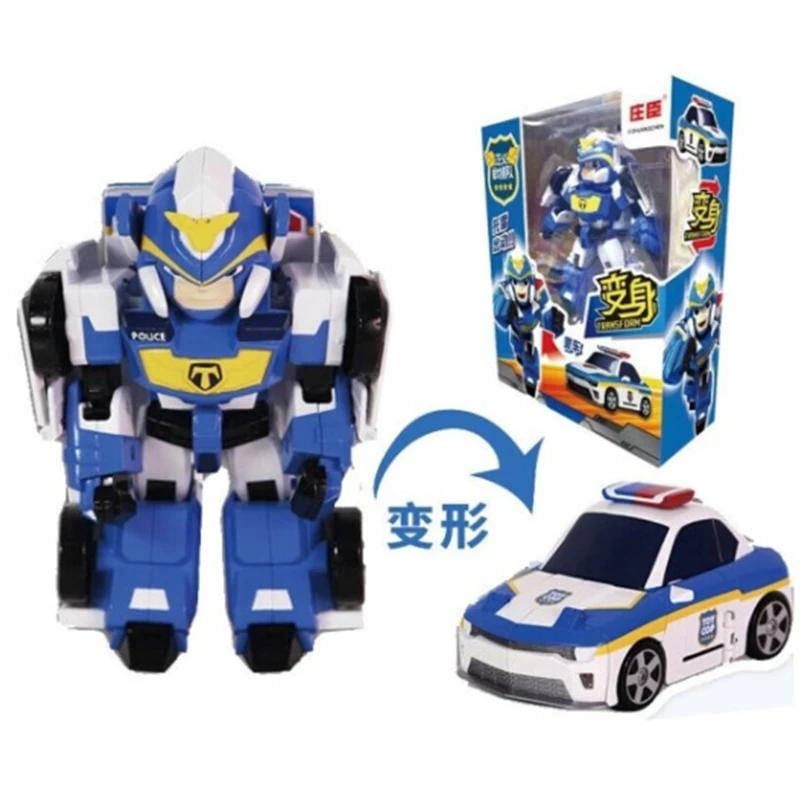 Transformation Auto Toy Cop Justice Team Car Transform Robot Mech ...