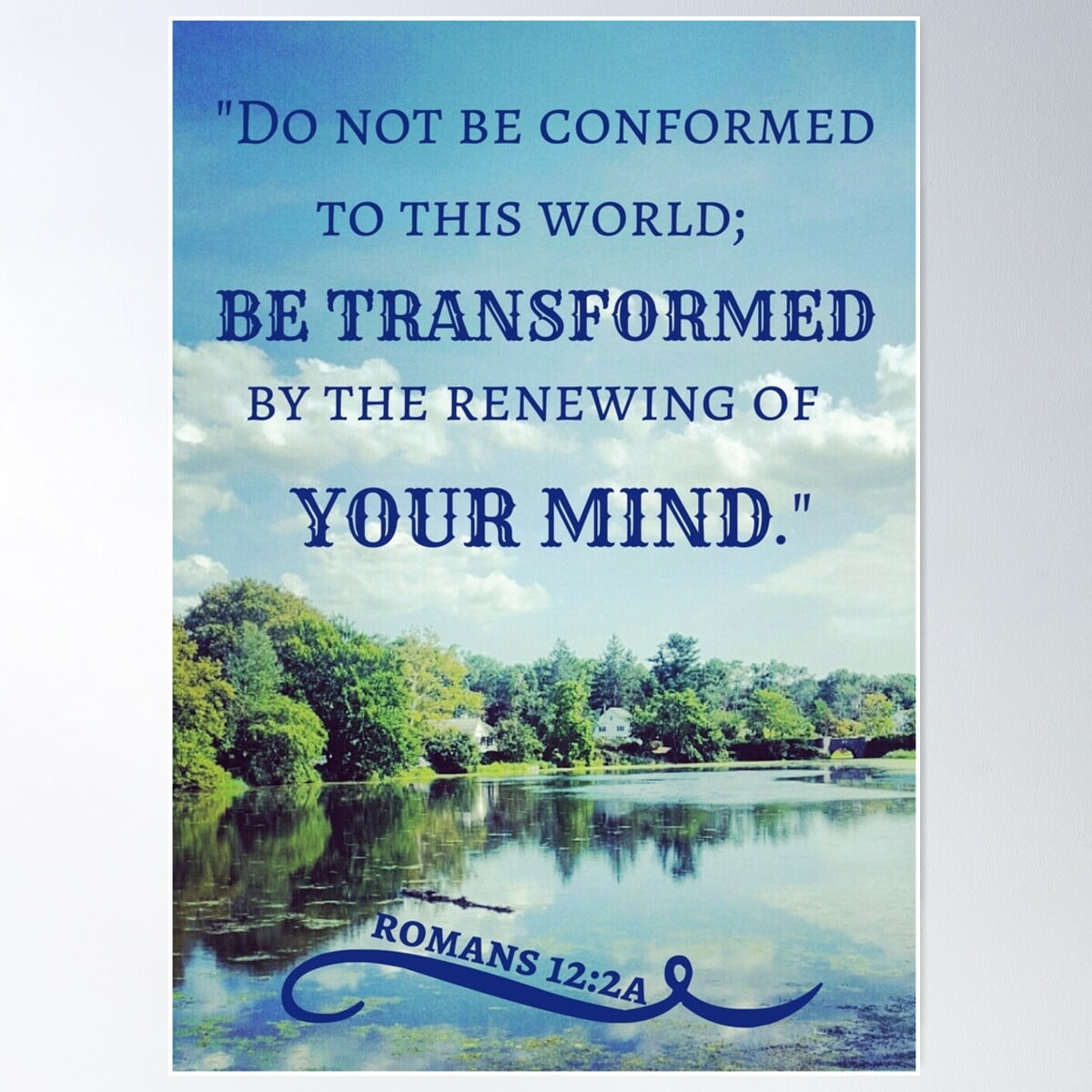 Transformation Bible Verse Romans 12:2 Poster Wall Art, Modern Wall ...