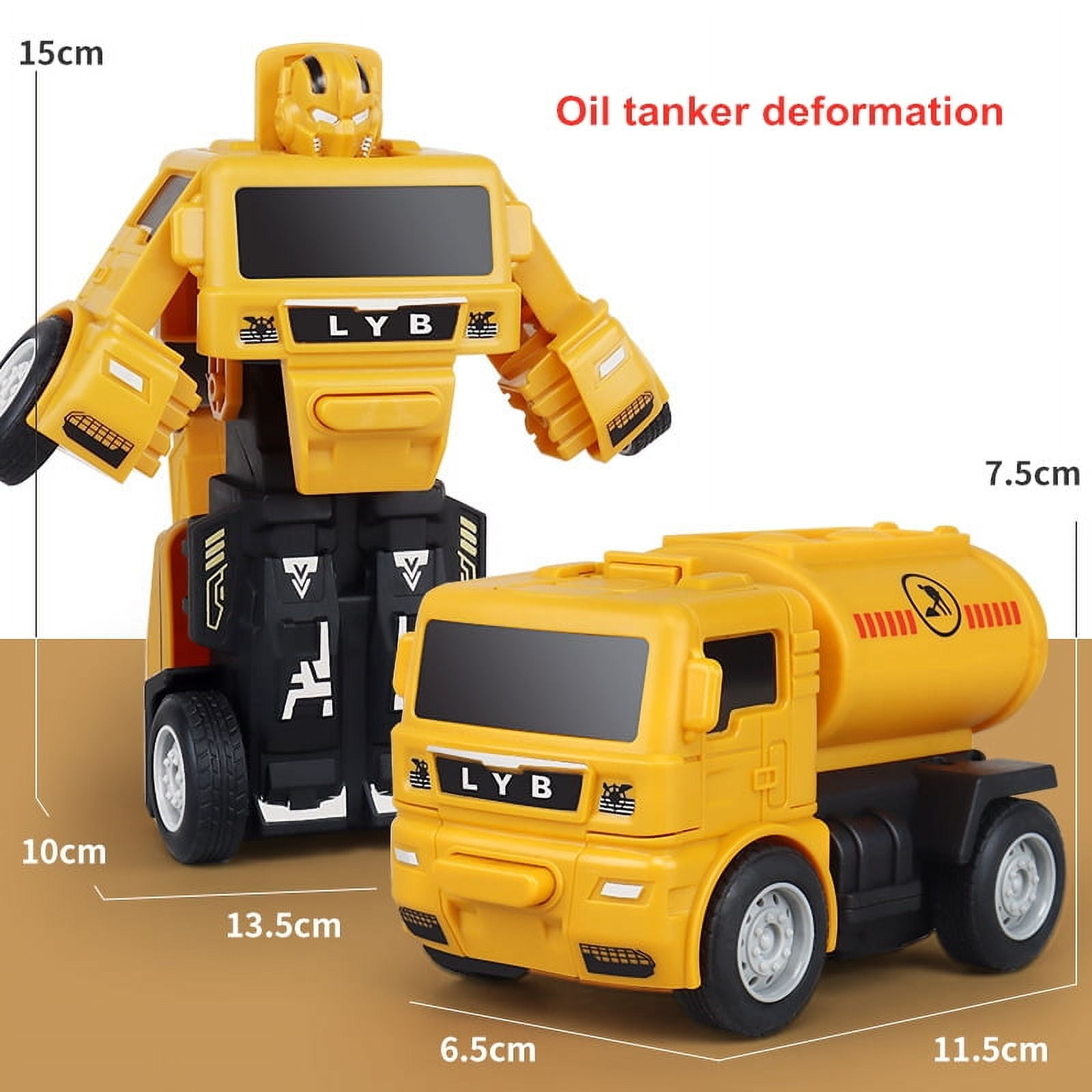 Transformation Robot Toys for Children Excavator Trucks Kids Gift ...
