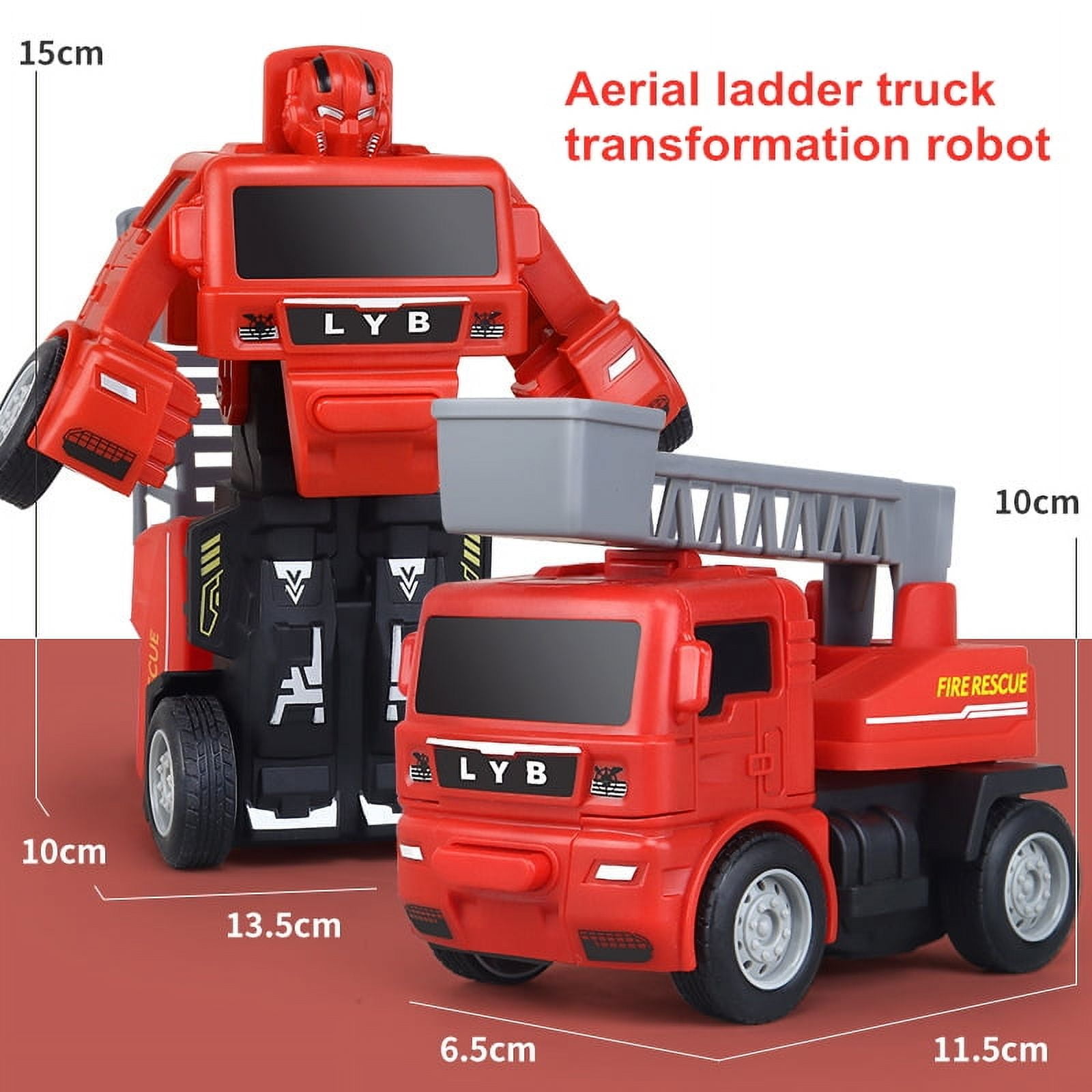 Transformation Robot Toys for Children Excavator Trucks Kids Gift ...