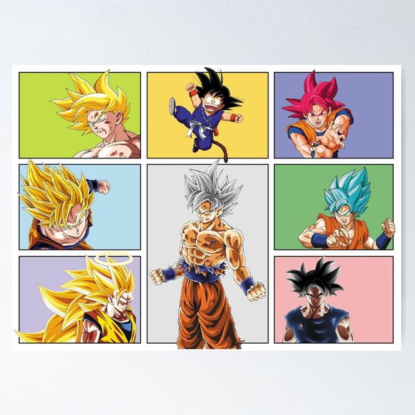 All The Transformations Of Goku - All In One Goku - Fan Art Goku ...