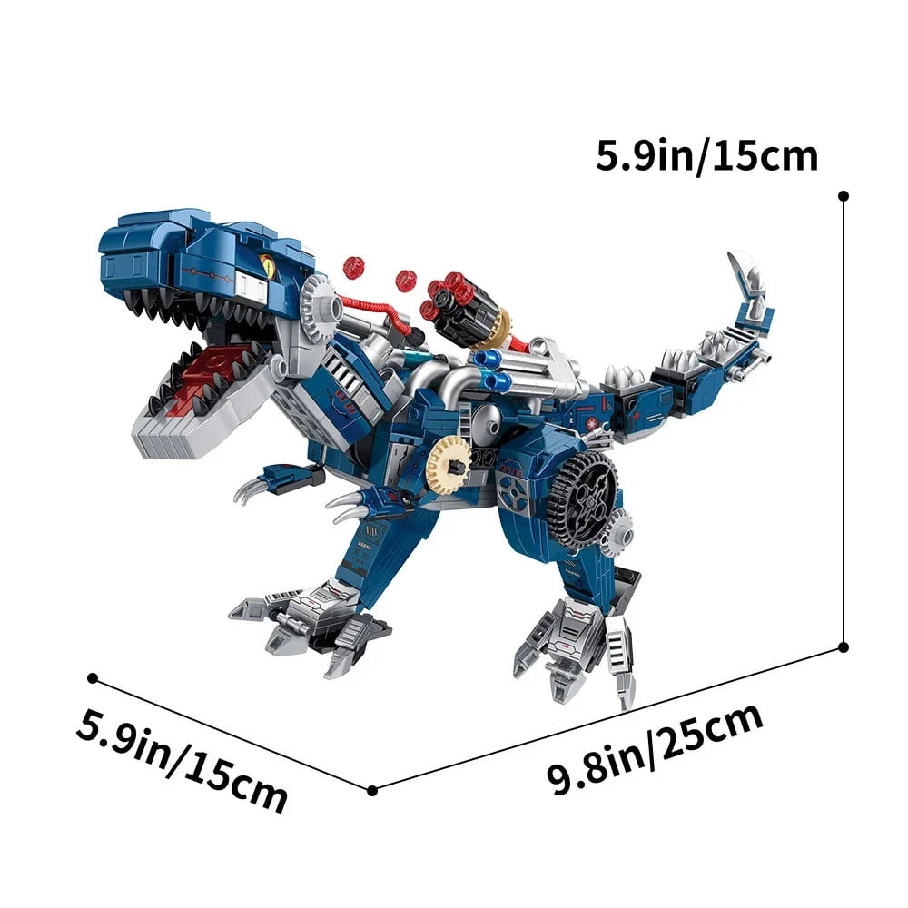 Transformed Dinosaur Building Blocks Set, 3-in-1 Tyrannosaurus Rex ...