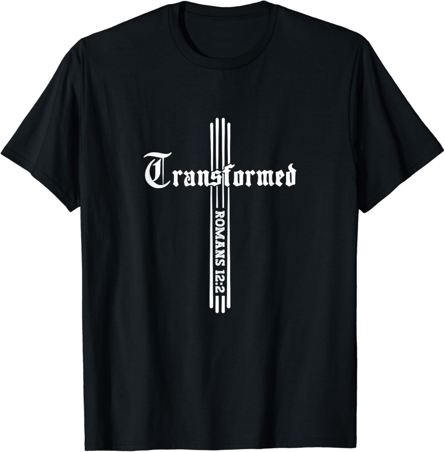Transformed Romans 12:2 Bible Christian Cross Faith Christ T-Shirt ...
