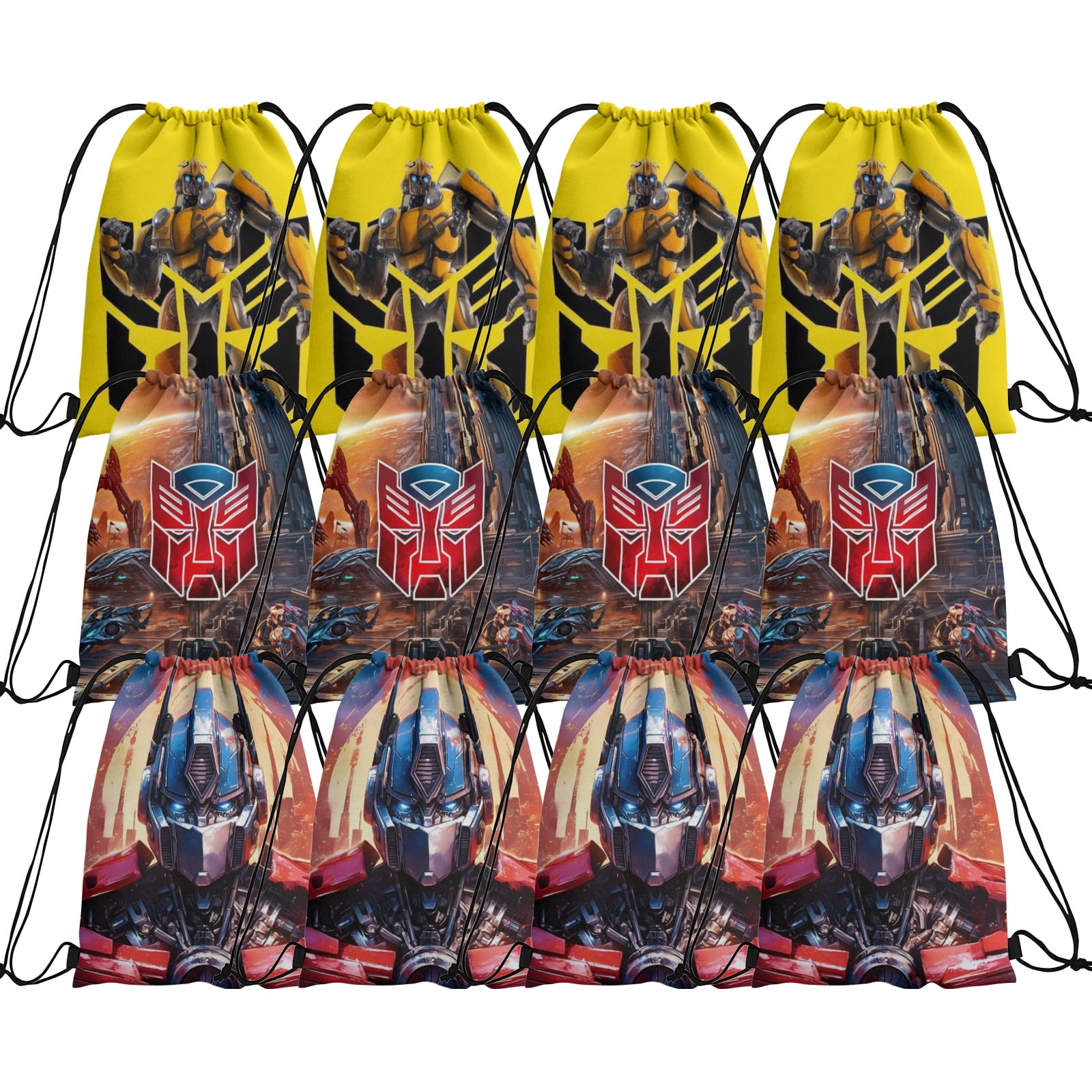 Transformer 12 Pack Drawstring Candy Bags – Fun Cartoon Party Favor ...