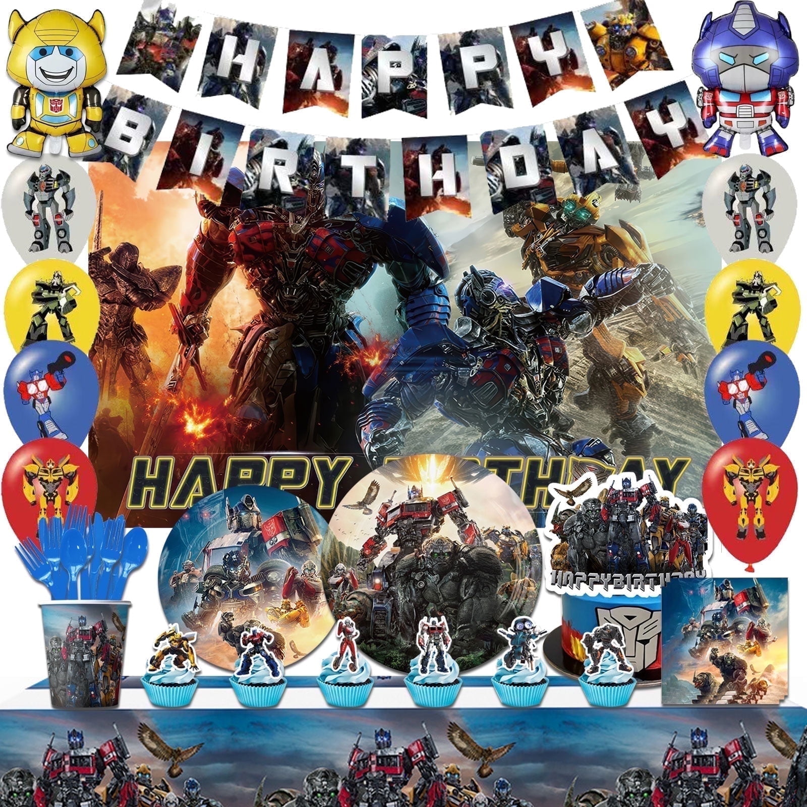 Transformer Birthday Party Supplies, Transformer Party Decorations and ...