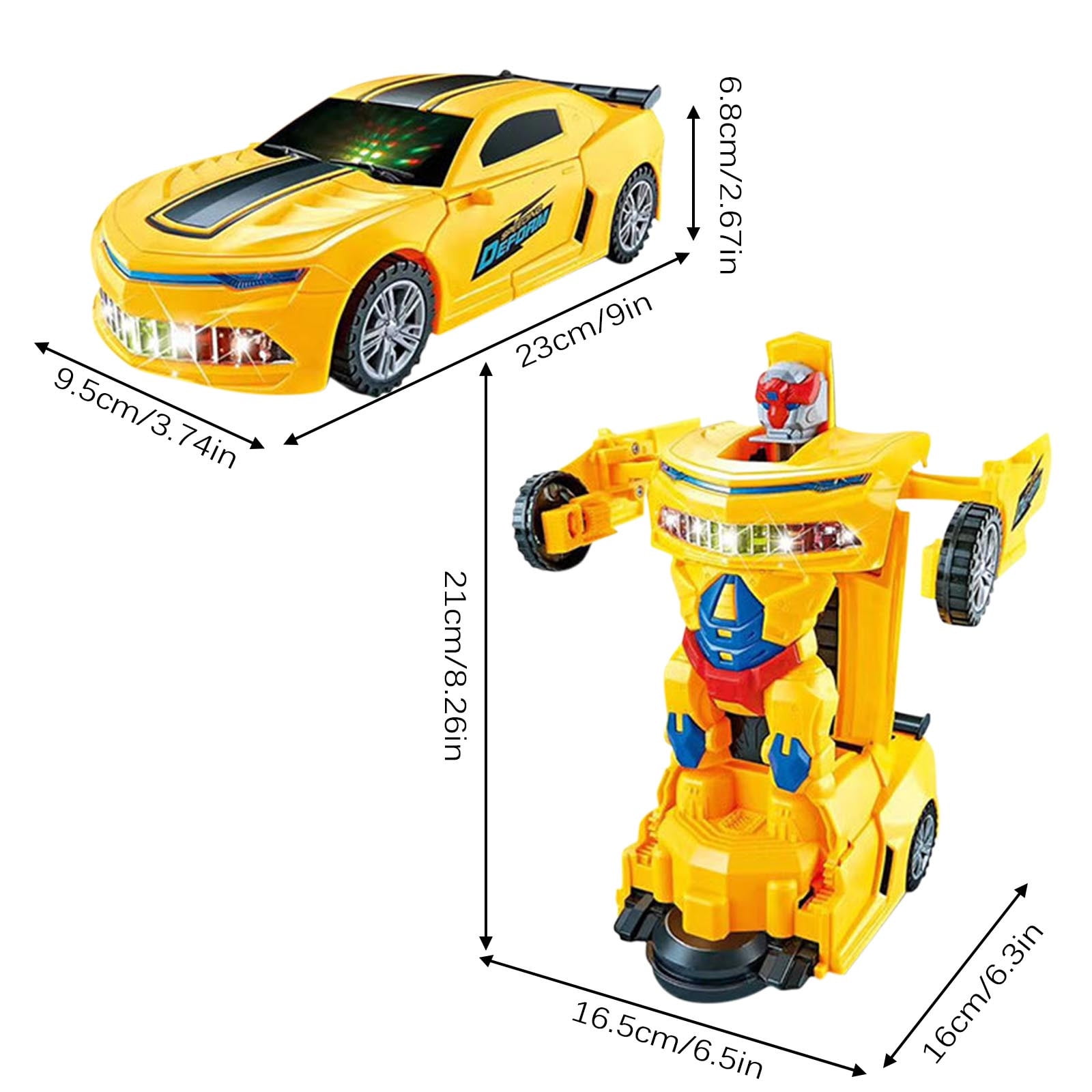 Transformer Car,Rc Cars,Car For Kids,Children'S Light Music Toy Car ...
