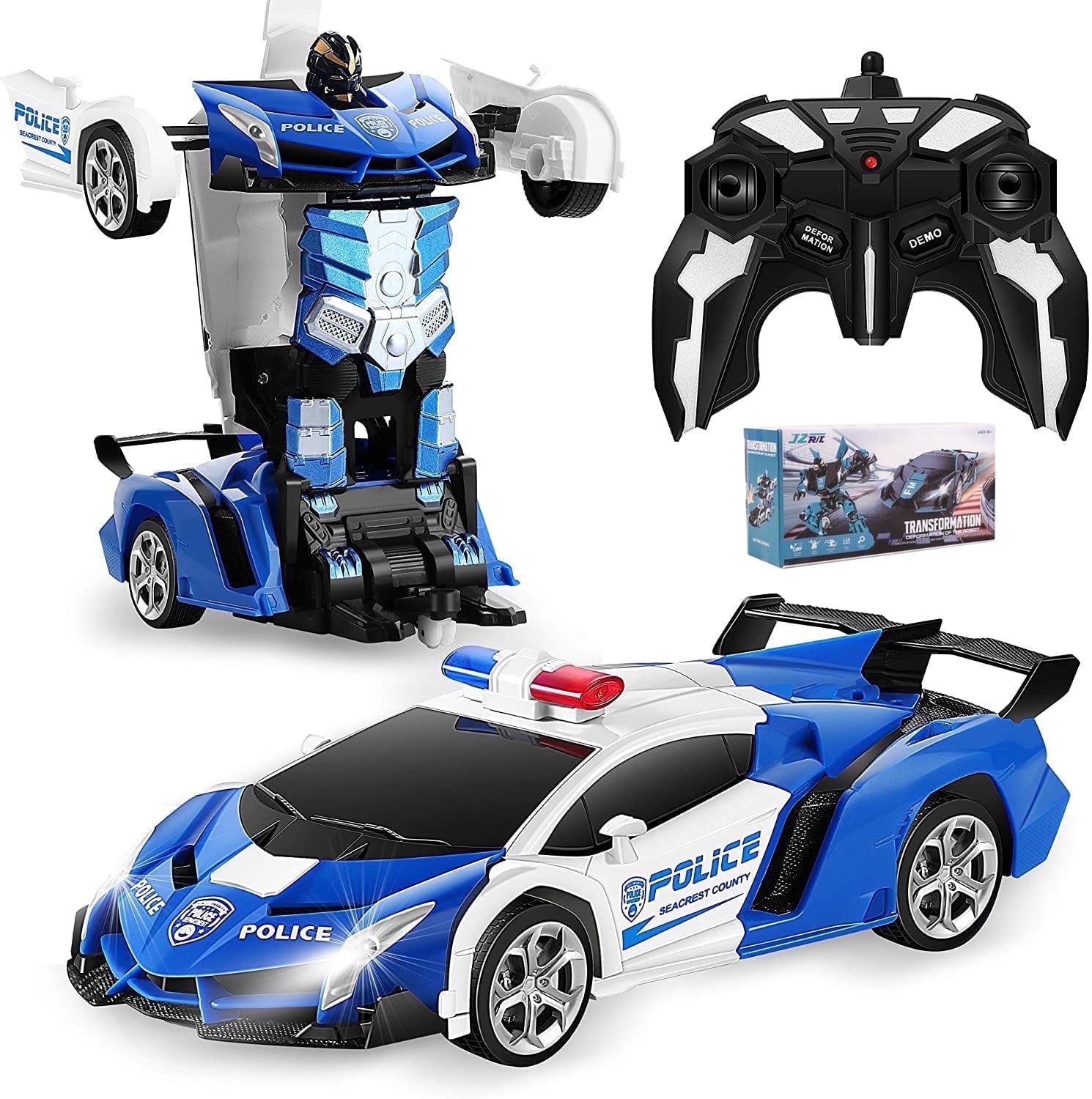 INvench Transformer Car Toys for Boys 4-8, Remote Control Car Robot ...