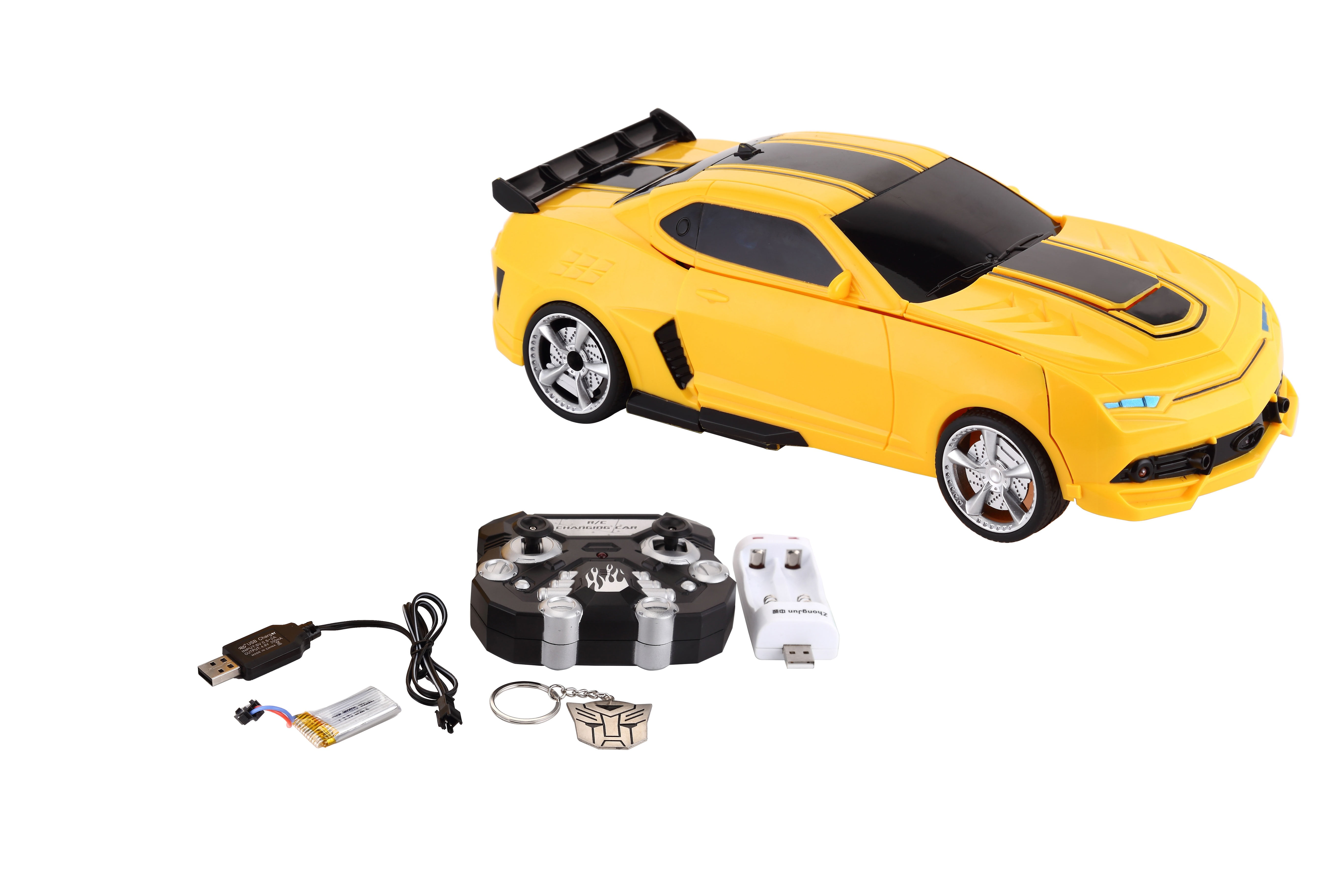 Transformer Remote Control Deformation Car Yellow Bumblebee Robot ...