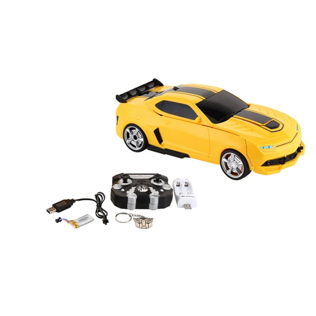 Transformer Remote Control Deformation Car Yellow Bumblebee Robot ...