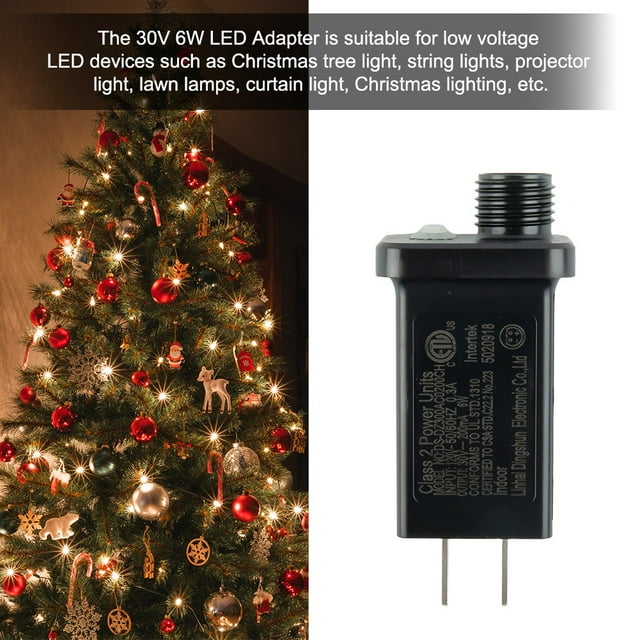 Transformer String Lights 6W 30V LED Timer Power Supply Power Adapter ...