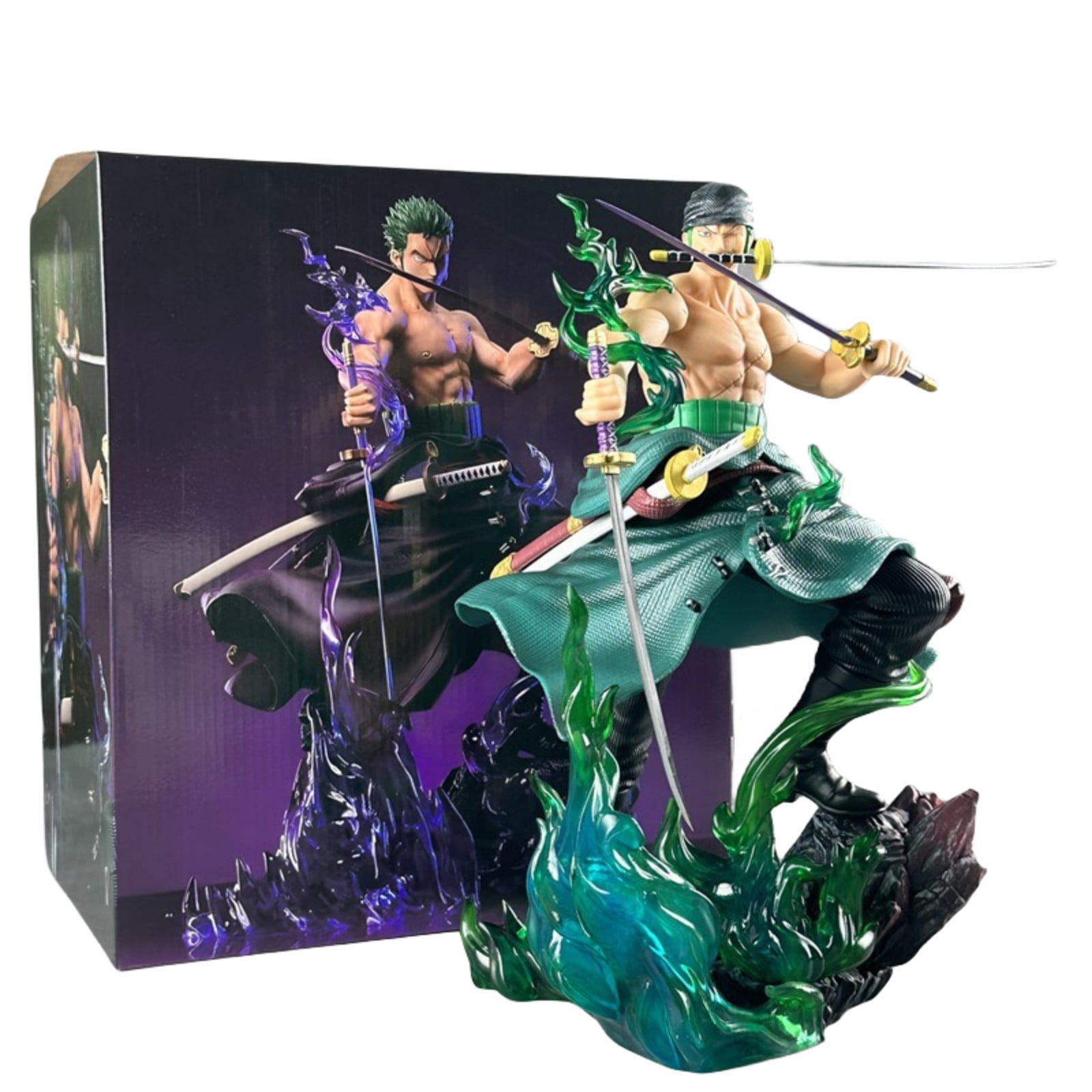 One Piece Roronoa Zoro Standing Posture Figure | PVC Model with Sword ...