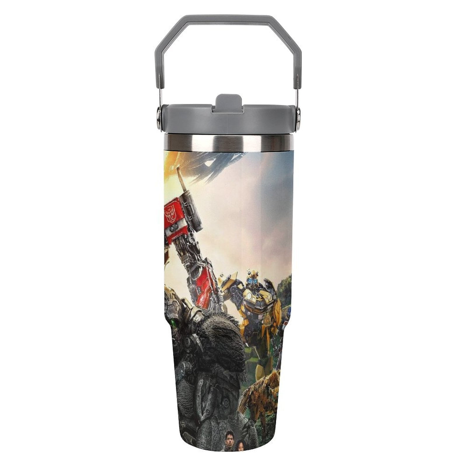 Transformers 30 Oz Tumbler With Handle And Straw, Stainless Steel ...