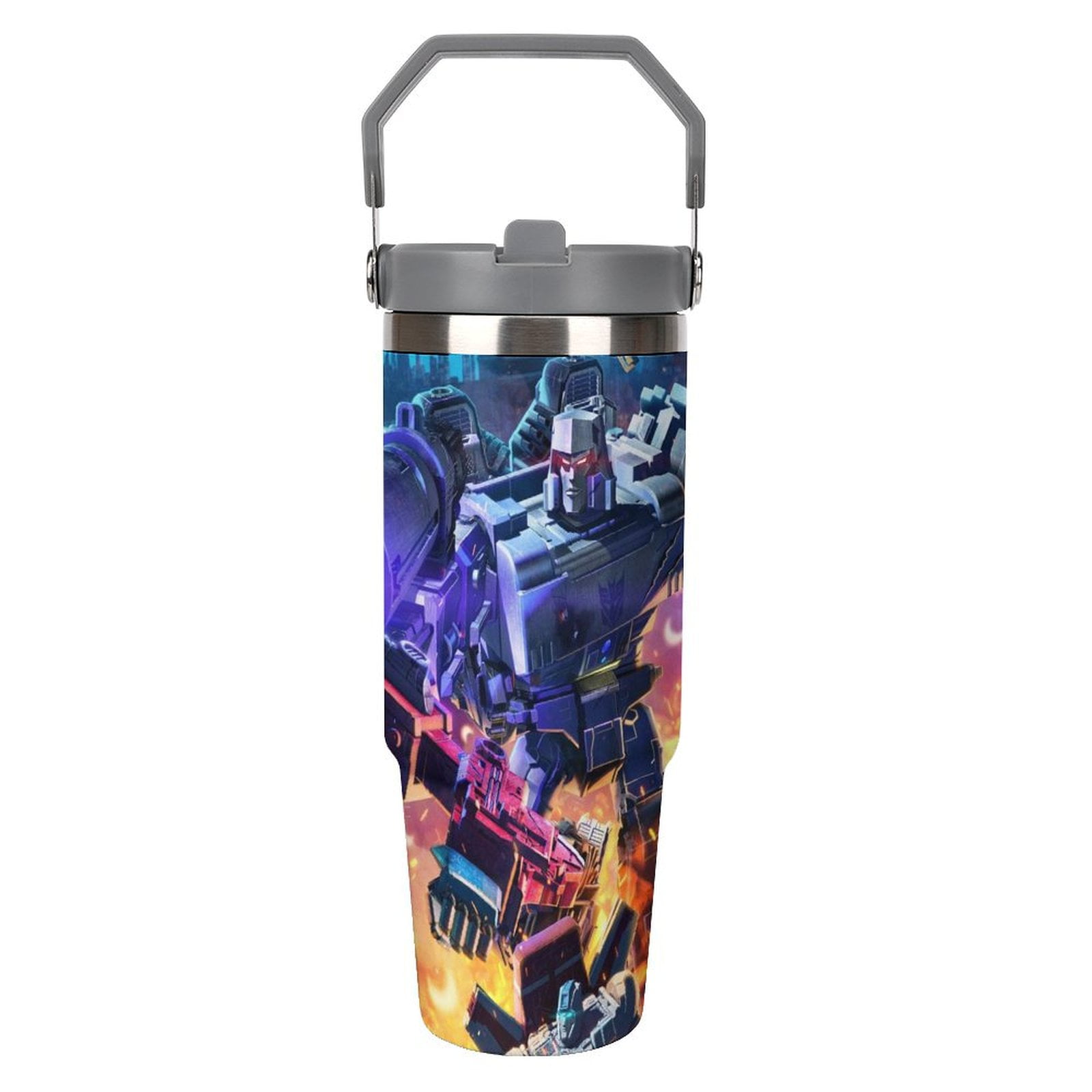 Transformers 30 Oz Tumbler With Handle And Straw, Stainless Steel ...
