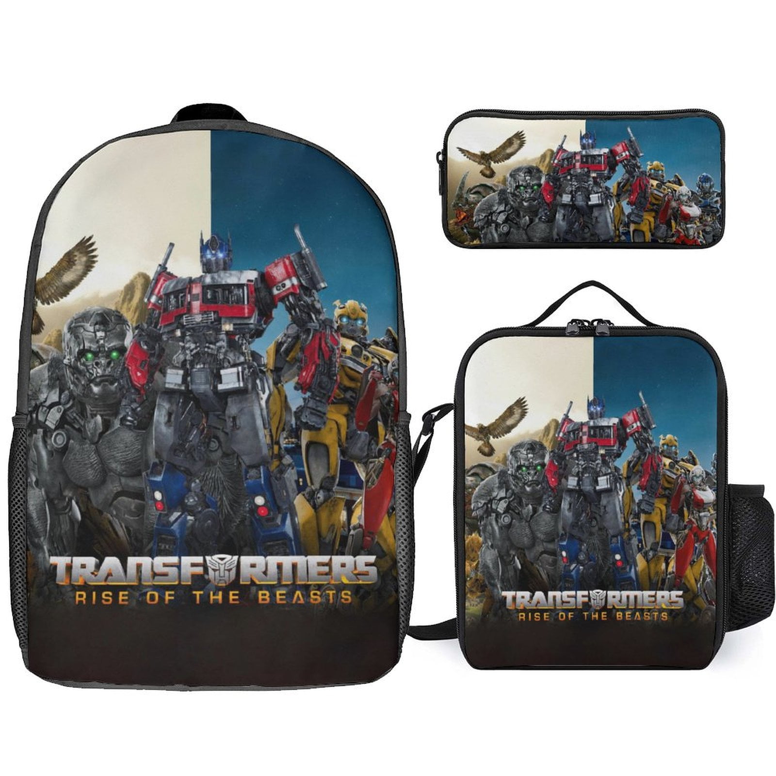 Transformers 3Pcs Backpacks Sets Book Bag with Lunch Bag And Pencil ...