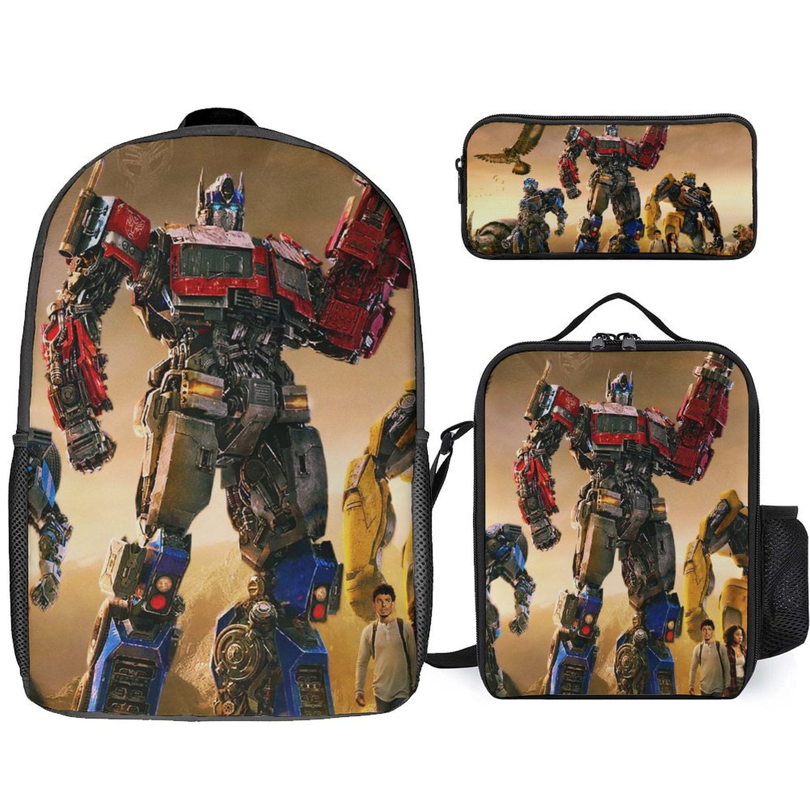 Transformers 3Pcs Backpacks Sets with Lunch Bag And Pencil Case for ...