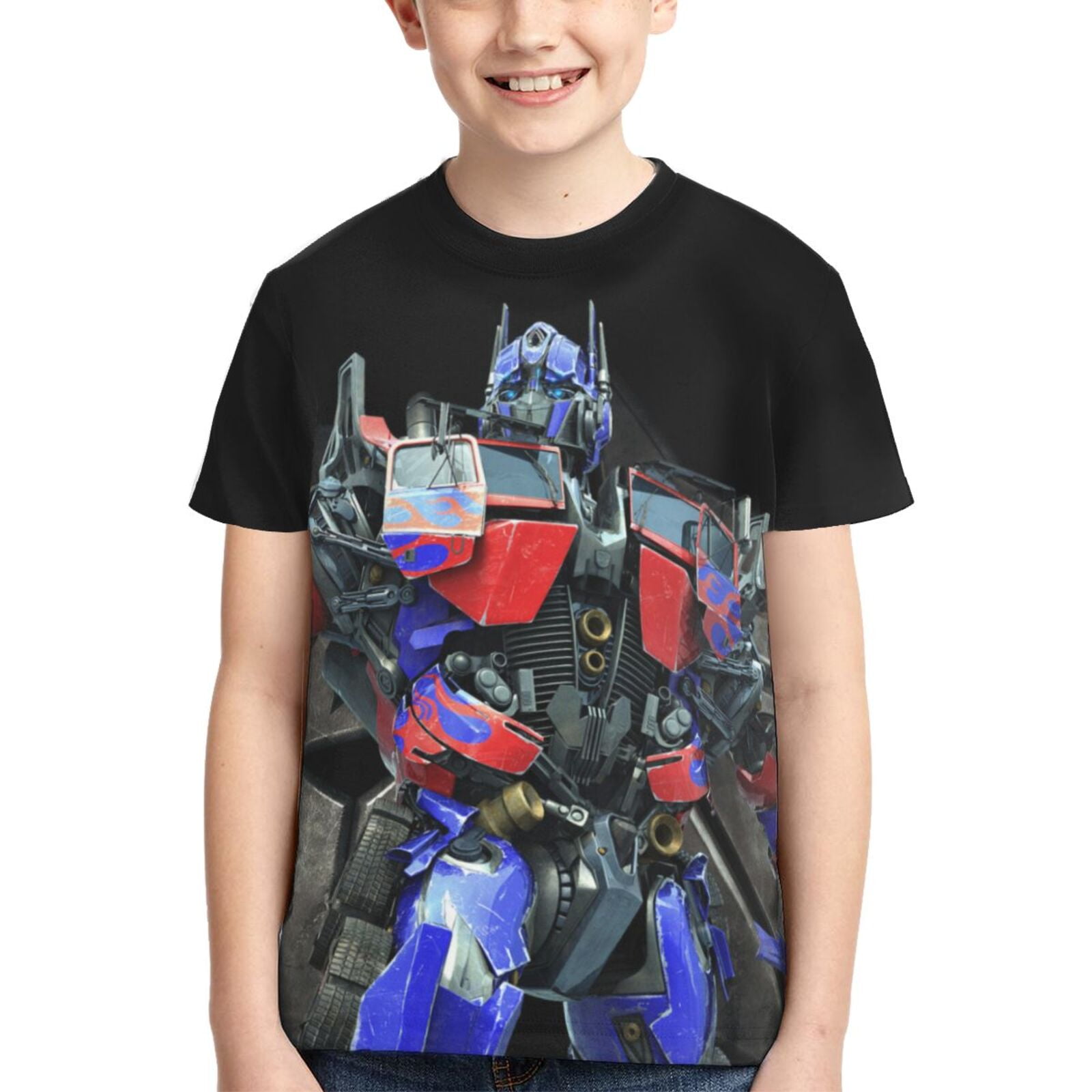 Transformers 3d Printed T-Shirt Short Sleeve Tees Shirt For Boys Girls ...