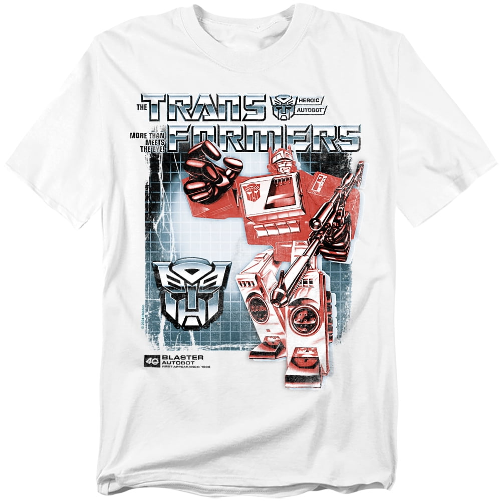 Transformers 40Th Anniversary T-Shirt Blaster Box Unisex Graphic Tee ...
