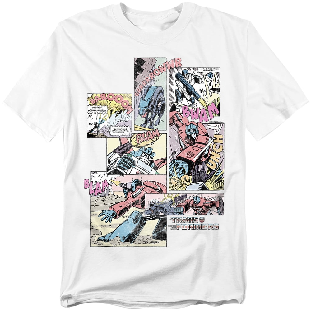 Transformers 40Th Anniversary T-Shirt Sfx Comic Collage Unisex Graphic ...