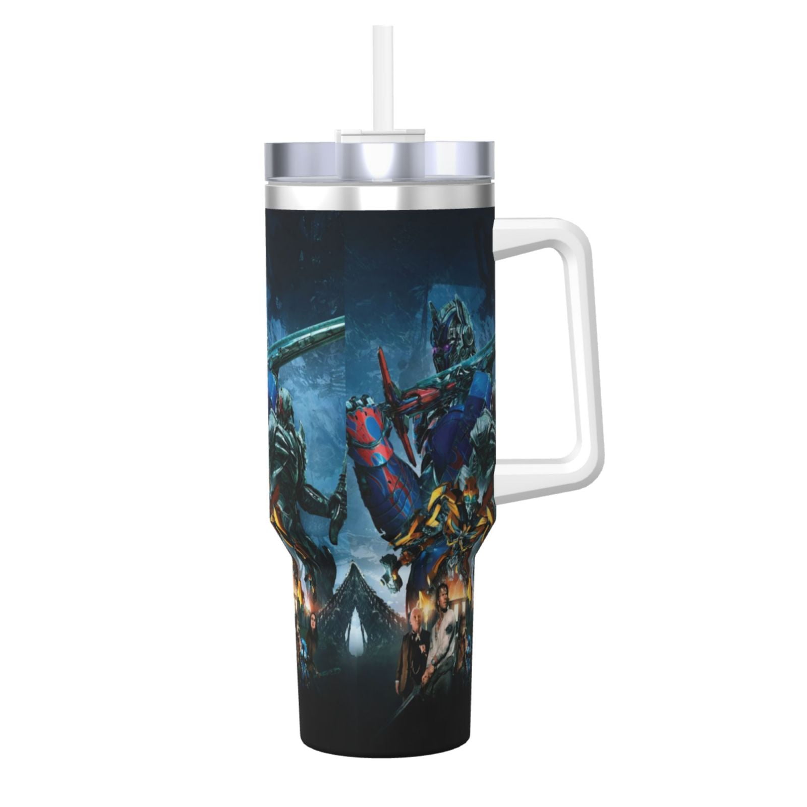 Transformers 40oz Ice Bully With Handle Straw And Lid, Print Stainless ...