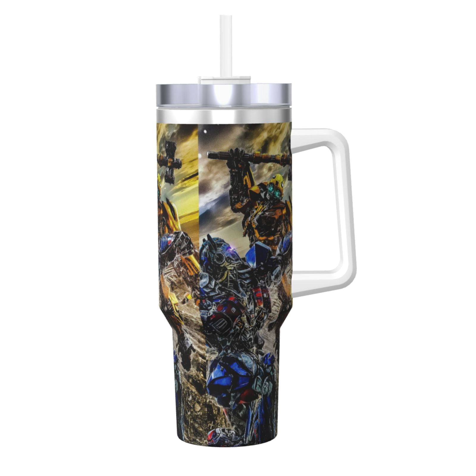 Transformers 40oz Ice Bully With Handle Straw And Lid, Print Stainless ...