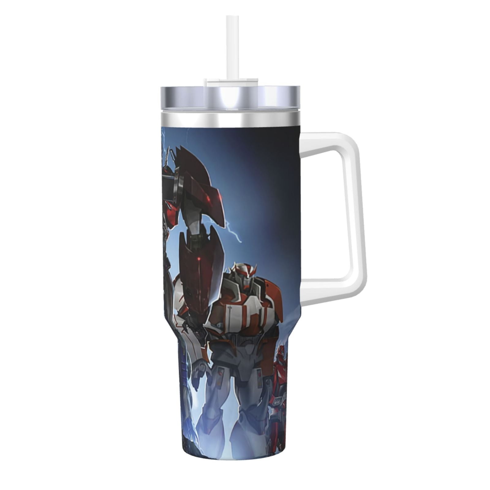 Transformers 40oz Ice Bully With Handle Straw And Lid, Print Stainless ...