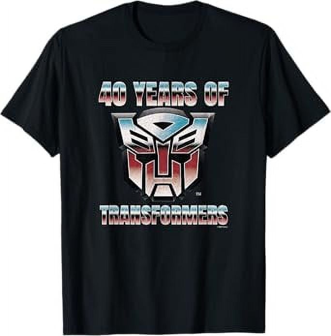 Transformers 40th Anniversary Autobot Vintage Metallic Logo T-Shirt ...