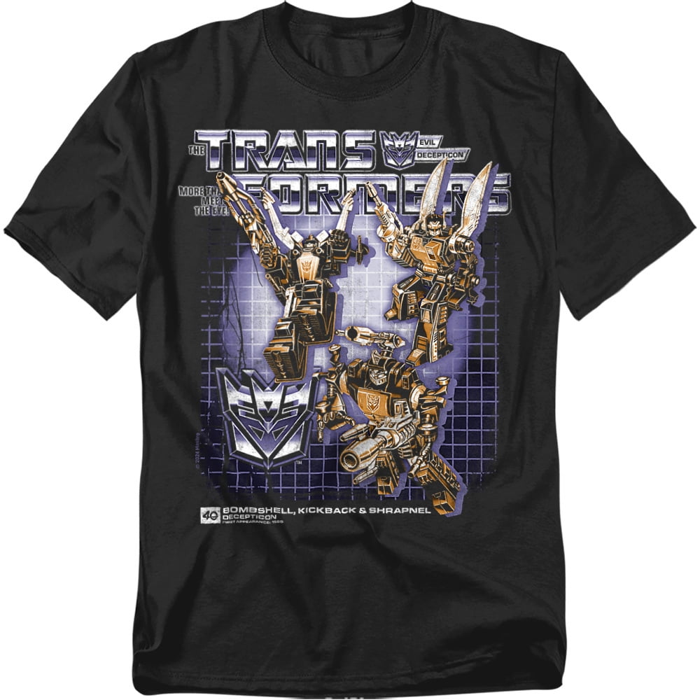Transformers 40Th Anniversary T-Shirt Bombshell, Kickback, Shrapnel Box ...