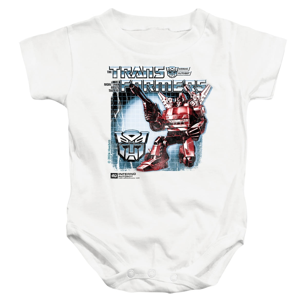Transformers 40th Anniversary Inferno Box Unisex Infant Snap Suit for ...
