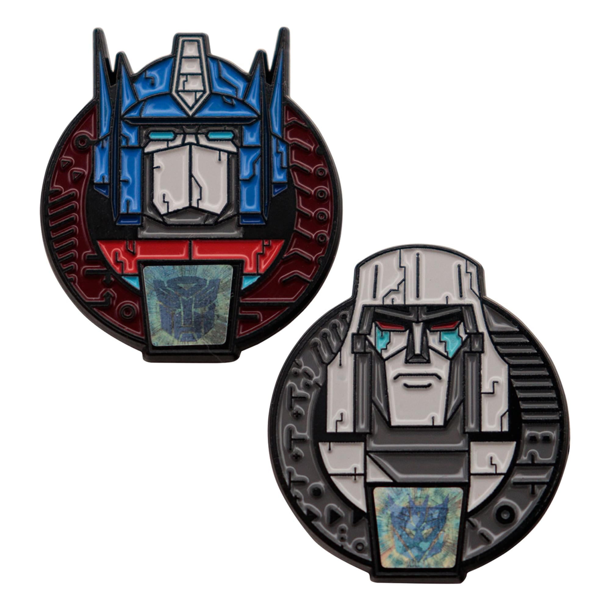 Transformers 40th Anniversary Optimus Prime and Megatron Pin Badge Set ...