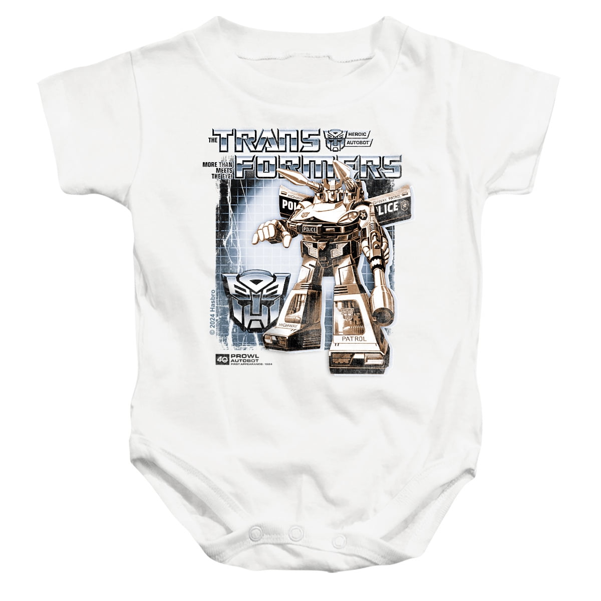 Transformers 40th Anniversary Prowl Box Unisex Infant Snap Suit for ...