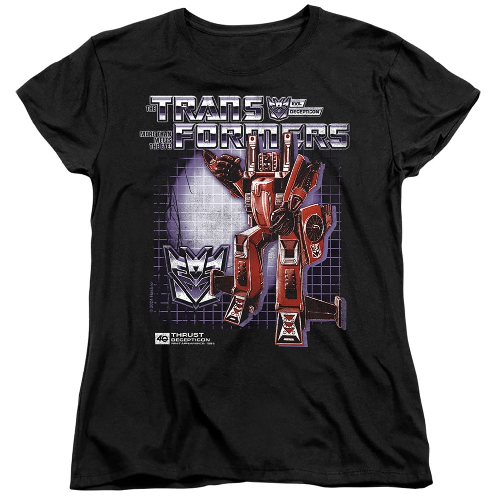 Transformers 40th Anniversary Thrust Box Women's T Shirt, Black, Large ...