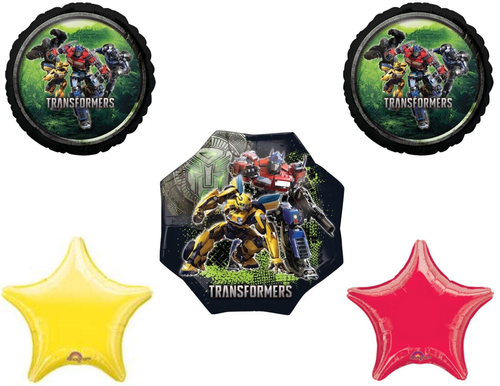 Transformers 5 piece Birthday Balloons Decoration Supplies Party ...