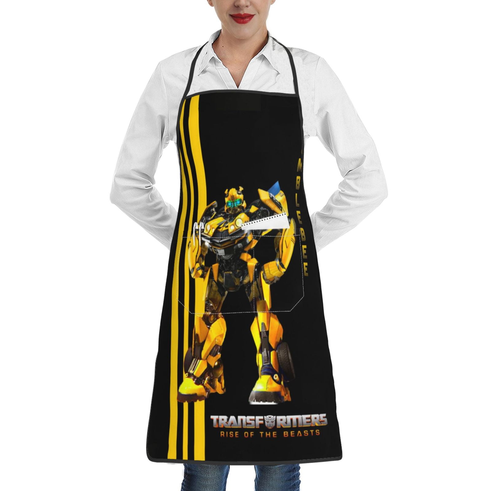 Transformers Apron 2 Pockets Adjustable Aprons for Cooking Cleaning ...