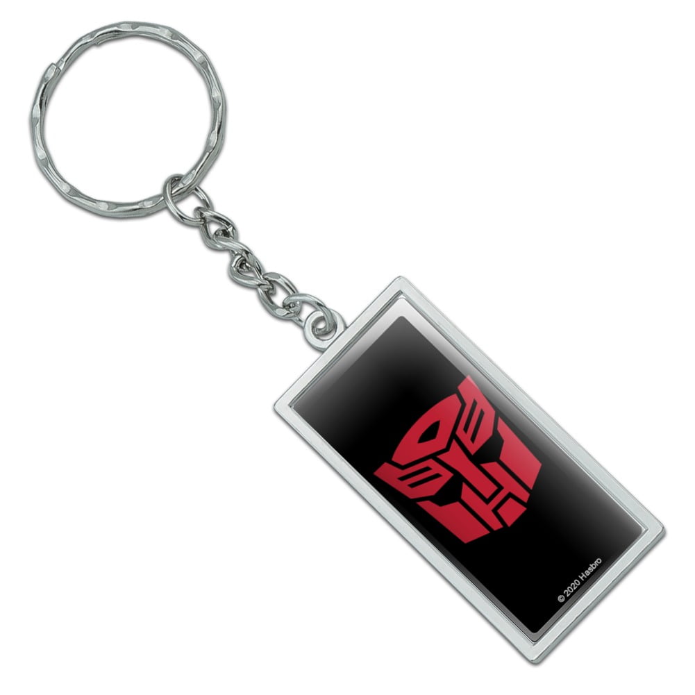 Transformers Autobot Symbol Rectangle Keychain in Chrome Plated Metal ...