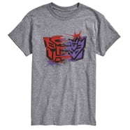Men's Transformers Split Bot Logo Graphic Tee Black Large - Walmart.com
