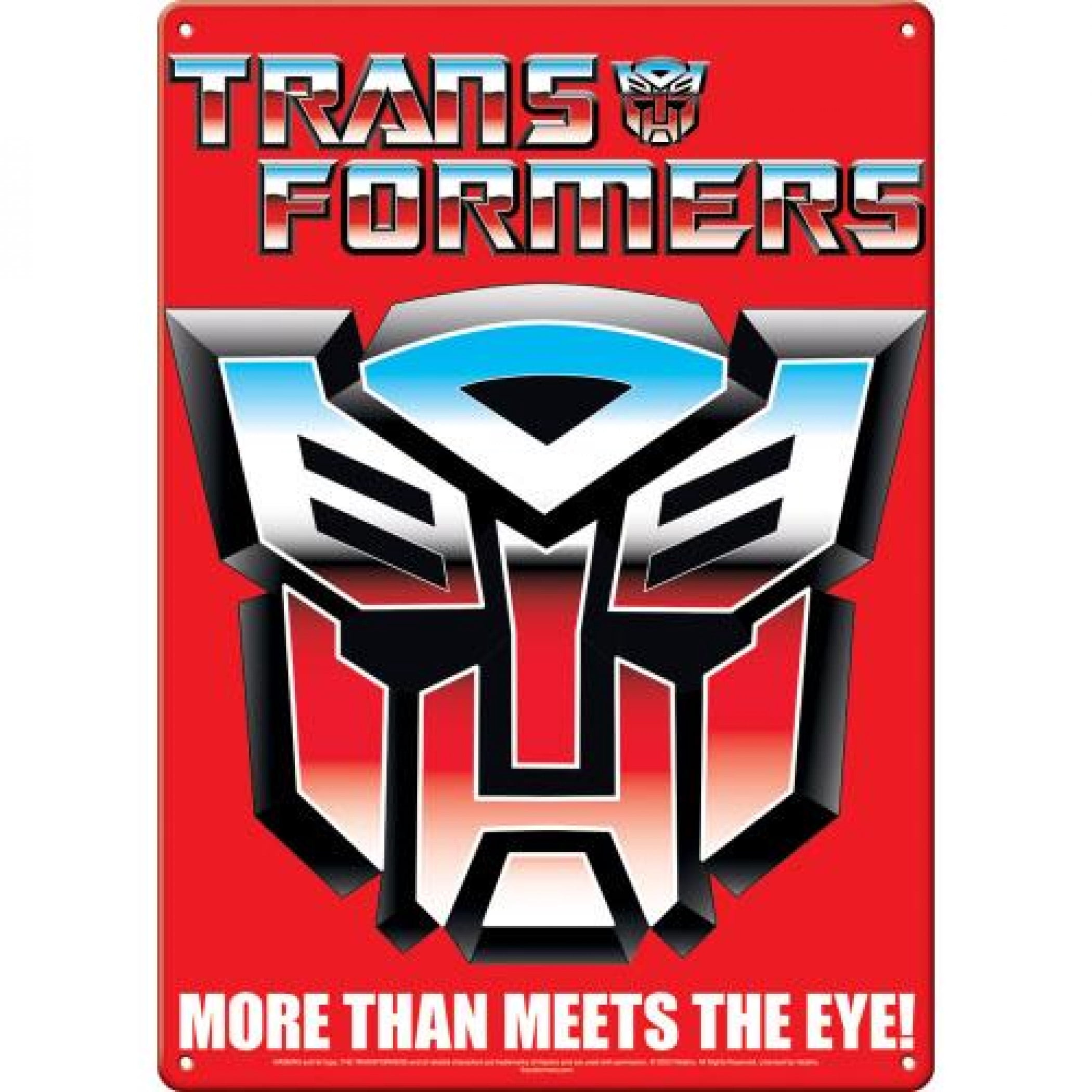 Transformers Autobots More than Meets the Eye Metal Sign - Walmart.com
