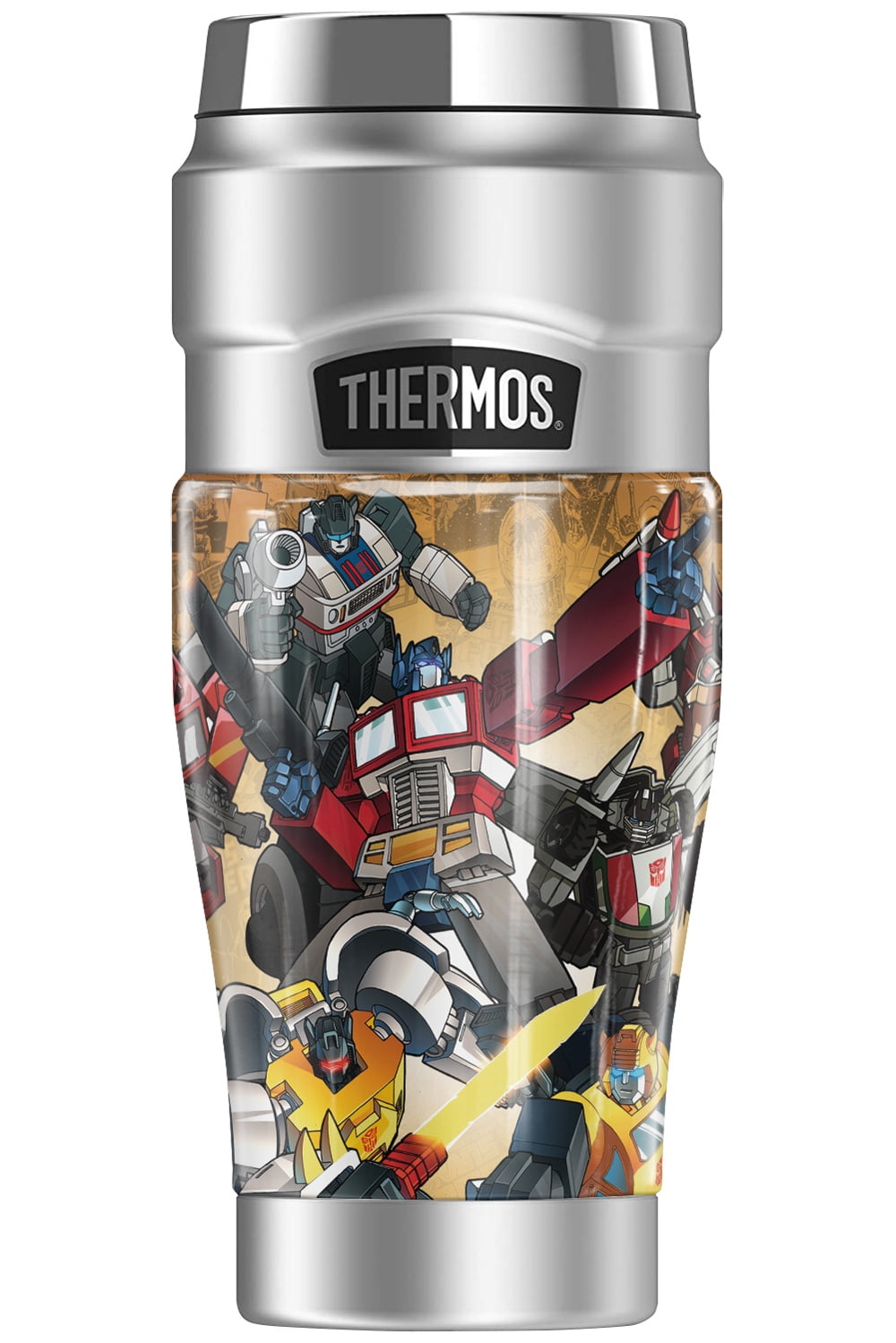 Transformers Autobots V Decepticons THERMOS STAINLESS KING Stainless ...