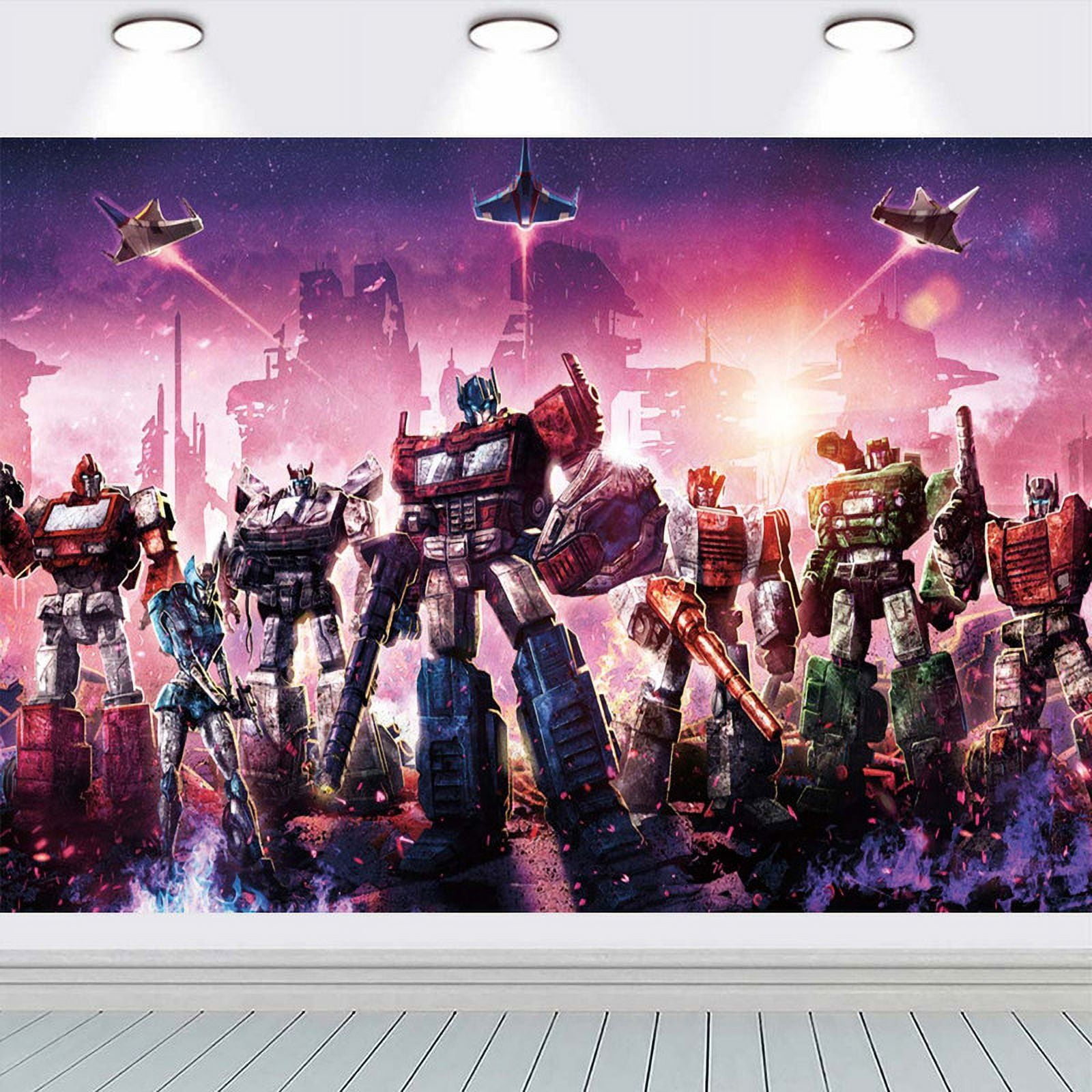 Transformers Backdrop Background Banner Birthday Party Supplies ...