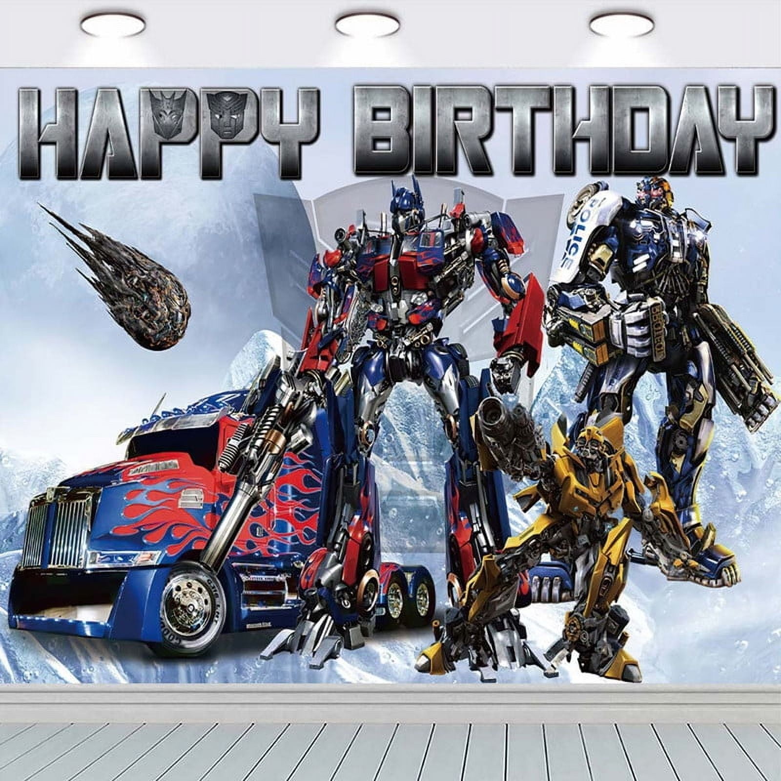 Transformers Backdrop Background Banner Birthday Party Supplies ...