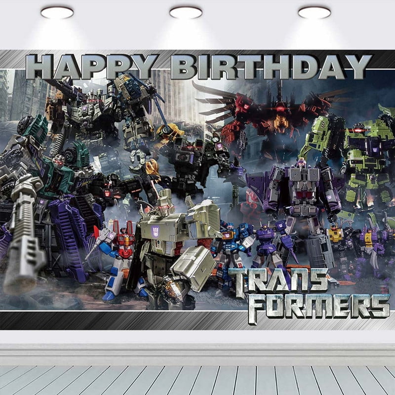 Transformers Backdrop Background Banner Birthday Party Supplies ...