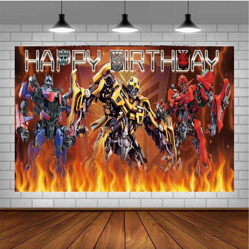 Transformer Post Wall Decor Birthday Banner Backdrop Background Party ...