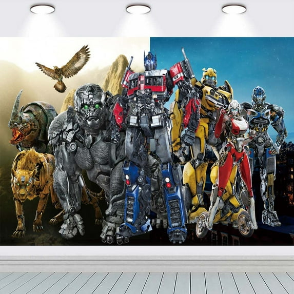 Transformers Background Banner Birthday Backdrop Party Supplies ...