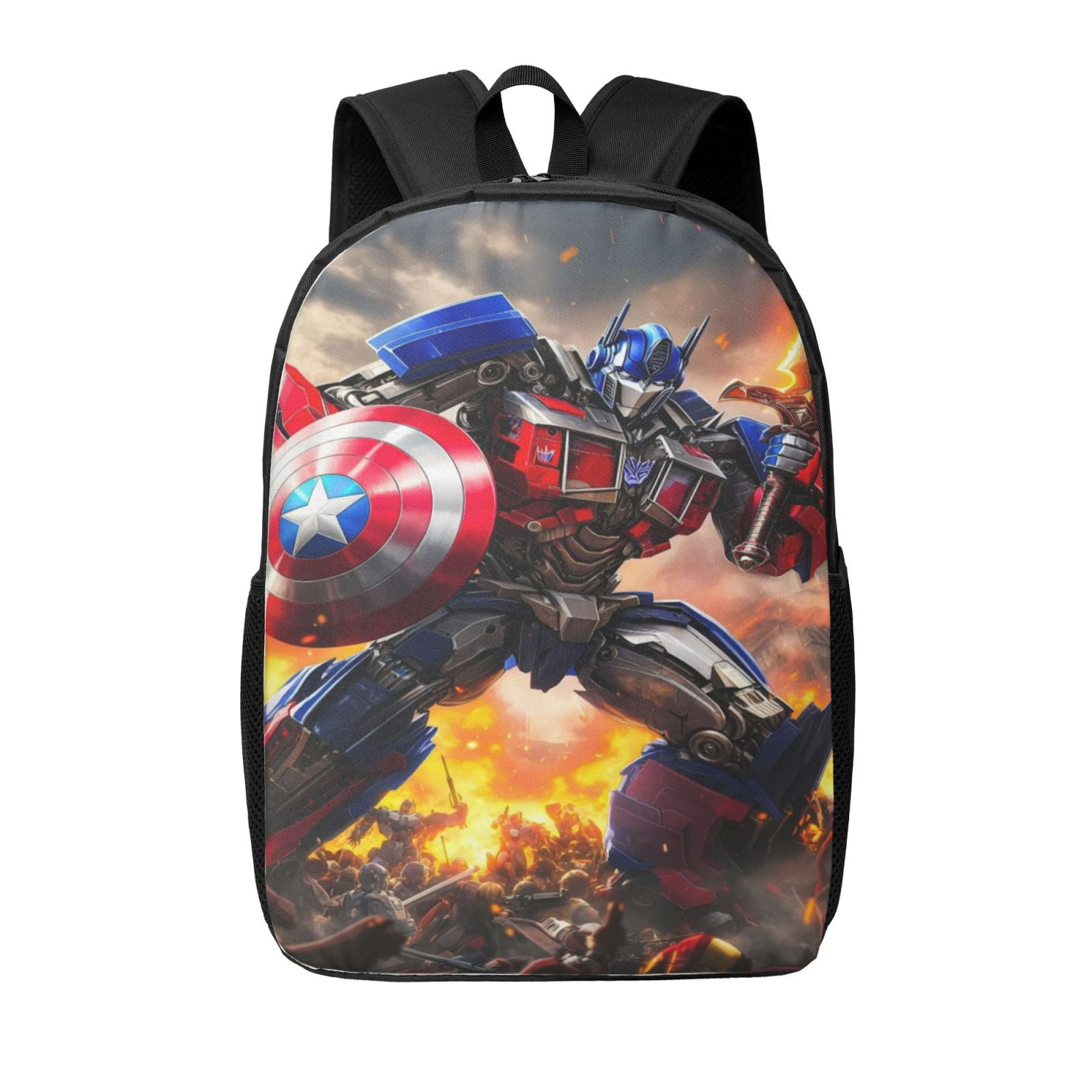 Transformers Backpack 17 Inch Cute Cartoon Casual Students Laptop Bags ...