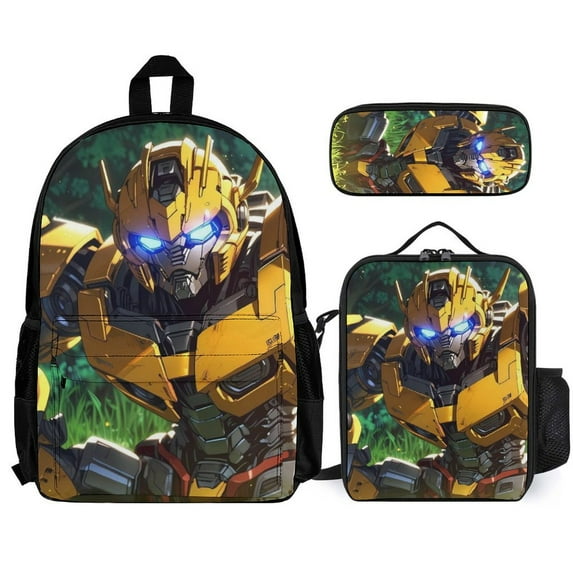 Transformers Backpack 3 Piece Set Combination, Lunch Bag Pencil Bag ...