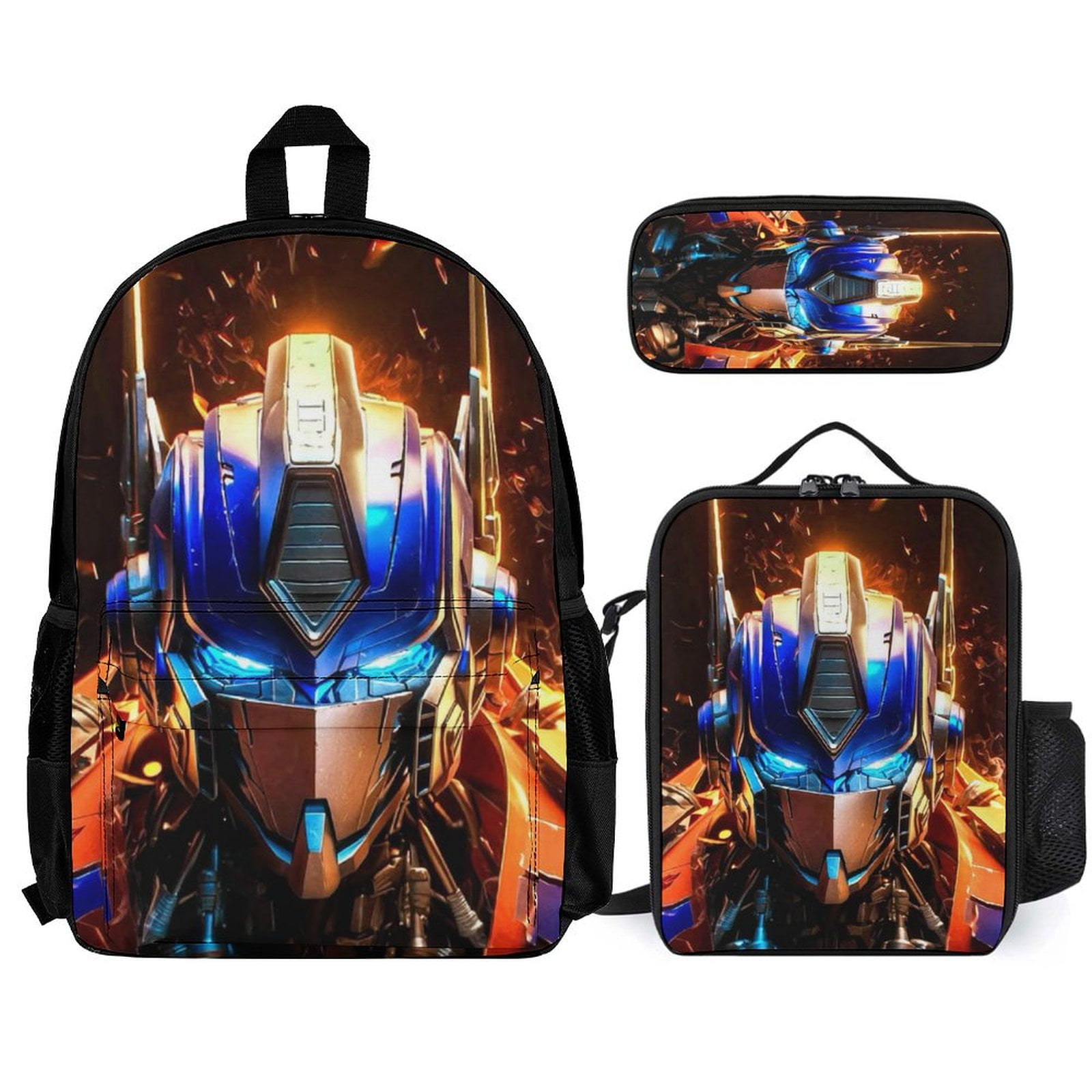 Transformers Backpack 3 Piece Set Combination, Lunch Bag Pencil Bag ...