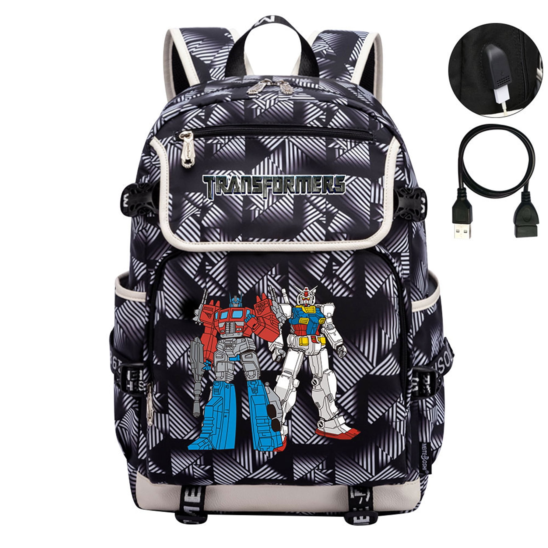 Transformers Backpack Canvas Daypack Multifunctional Laptop Knapsack ...
